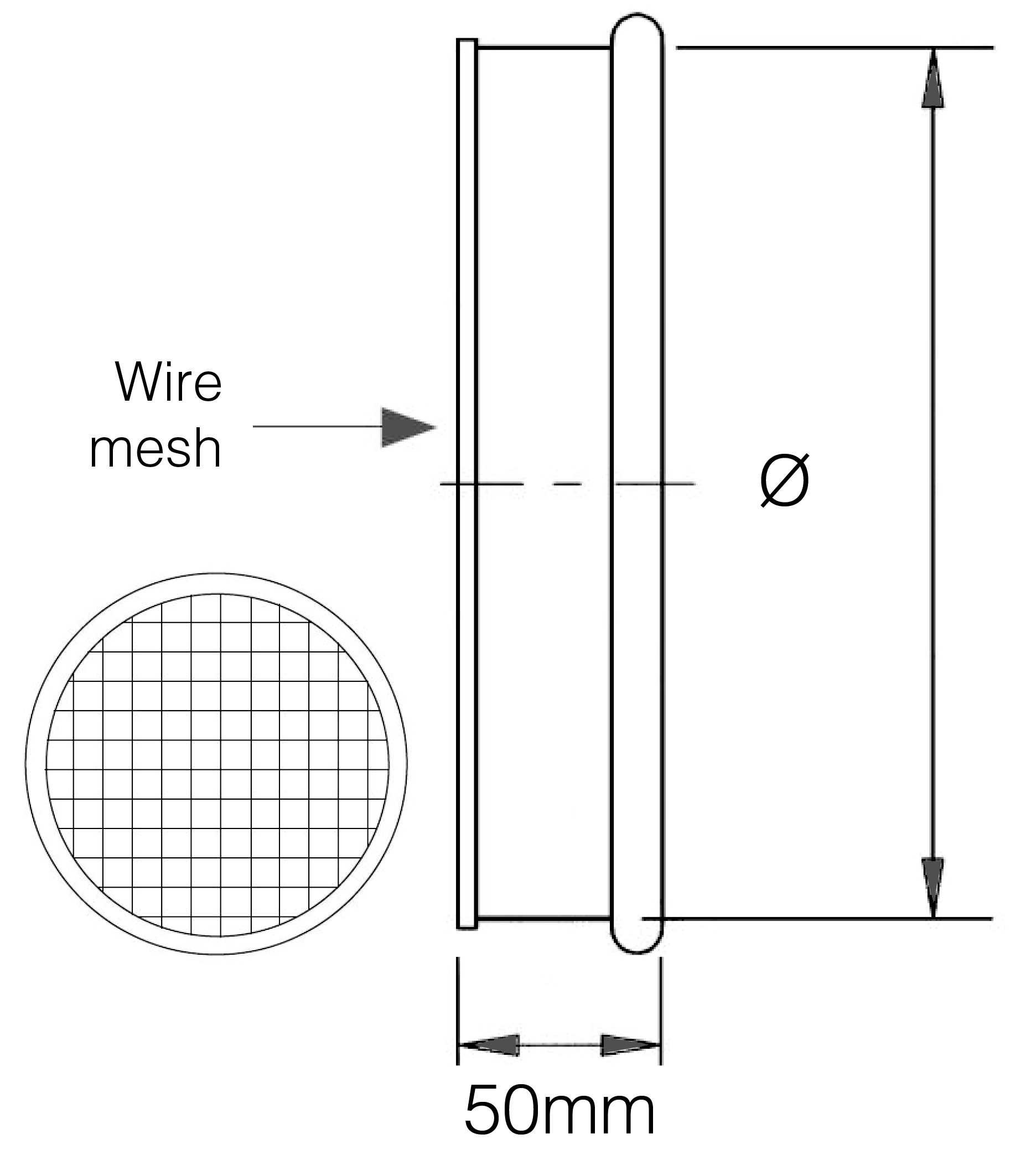 QF End Cap with Mesh
